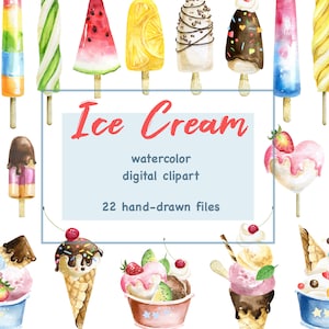 Ice Cream Clipart, Waffle Cone Dessert, Ice Cream Printable, Summer Ice ...