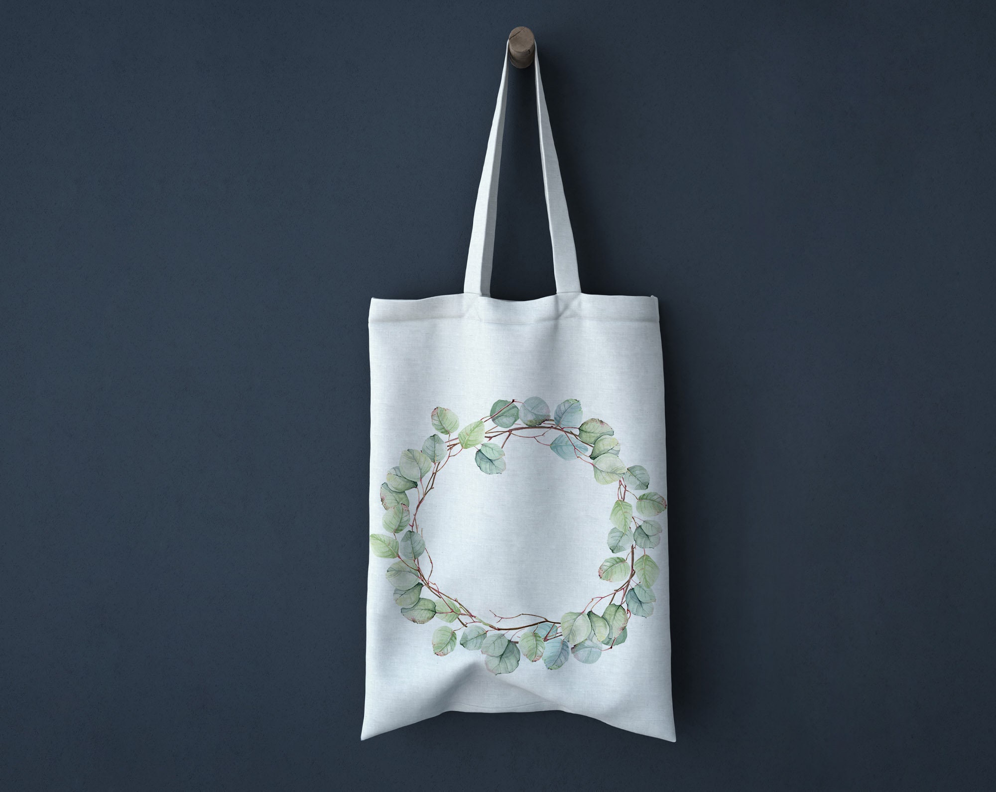 Watercolor Eucalyptus Wreath Clipart. Greenery Wreath Leaf - Etsy