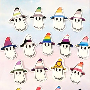 Original LGBTQ Pride Flag Ghost Stickers | Waterproof Vinyl Sticker ...