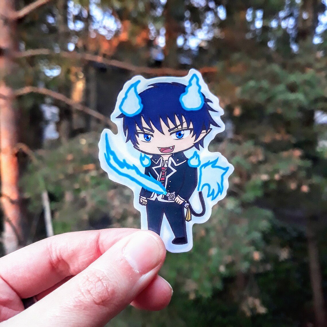 Rin Chibi Sticker Waterproof Sticker the Blue Exorcist | Etsy