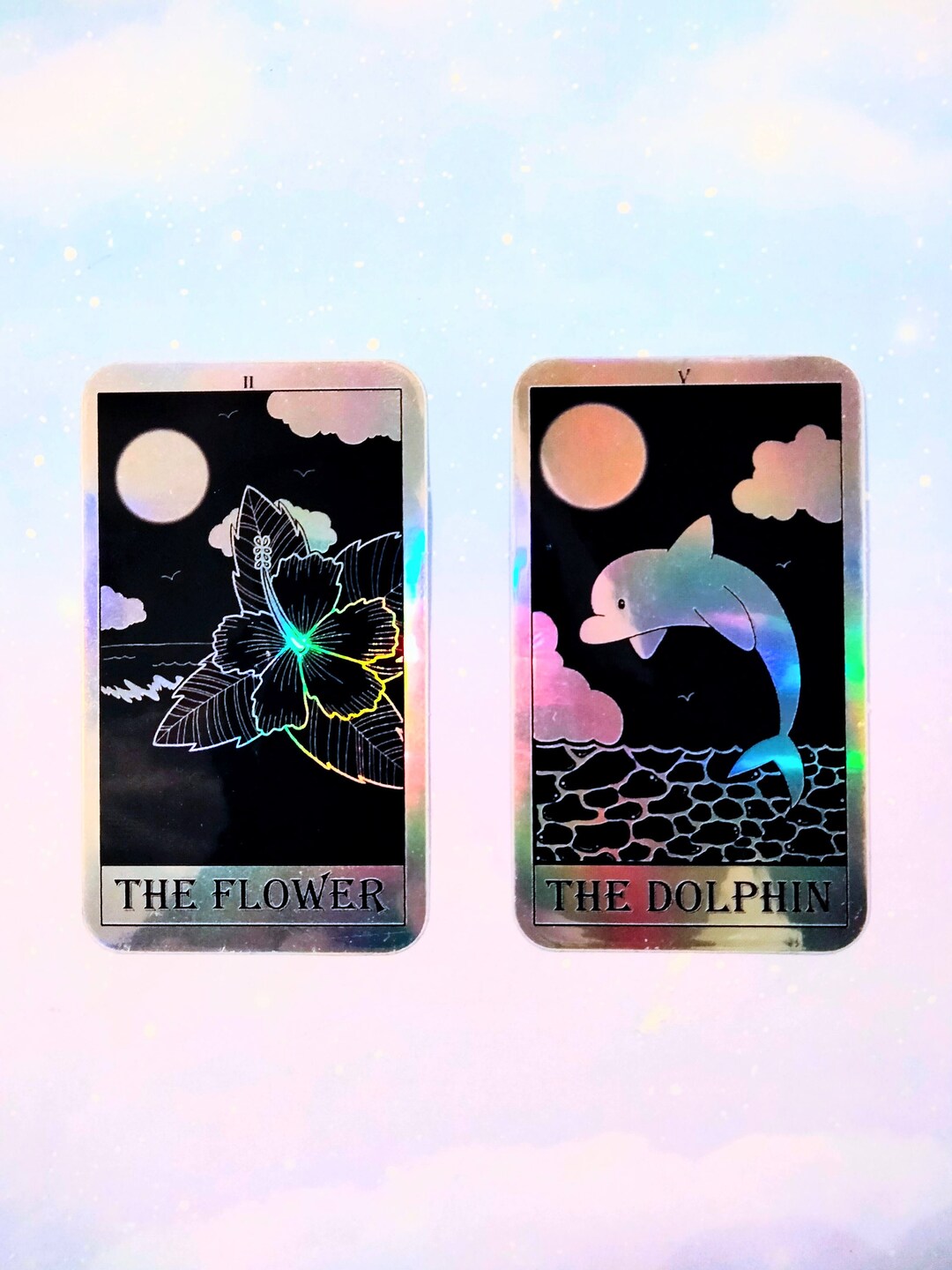 Holographic Tarot Card Stickers Mystical Tarot Decks Mystery Stickers ...