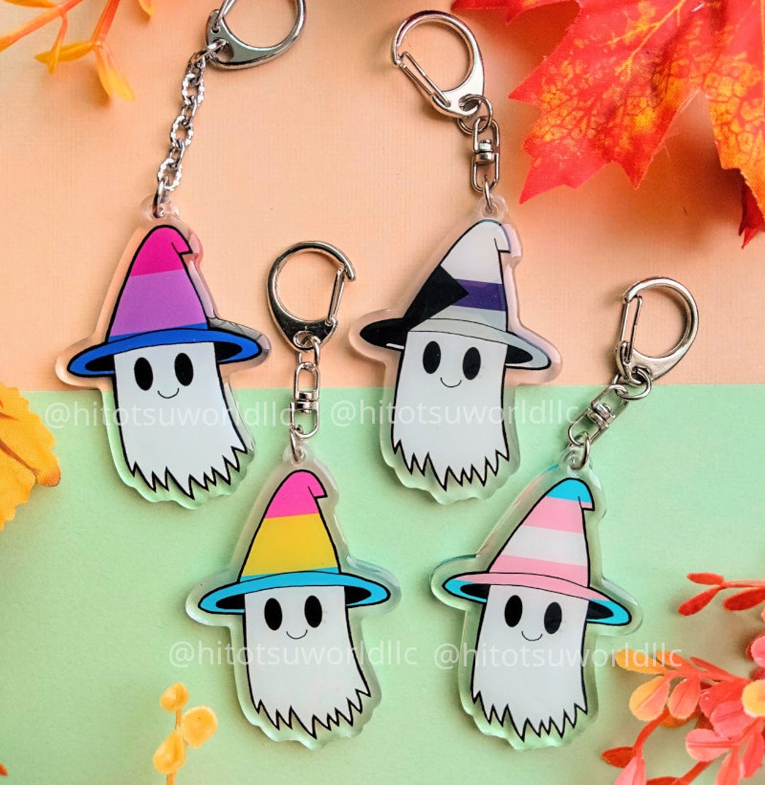 LGBTQ Pride Ghost Keychains | Halloween Spooky Ghost Keycharms ...