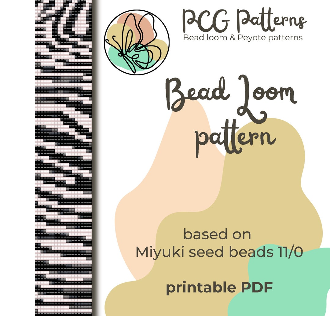 Zebra Print Bead Loom Pattern - Bead Loom Bracelet Pattern - Etsy