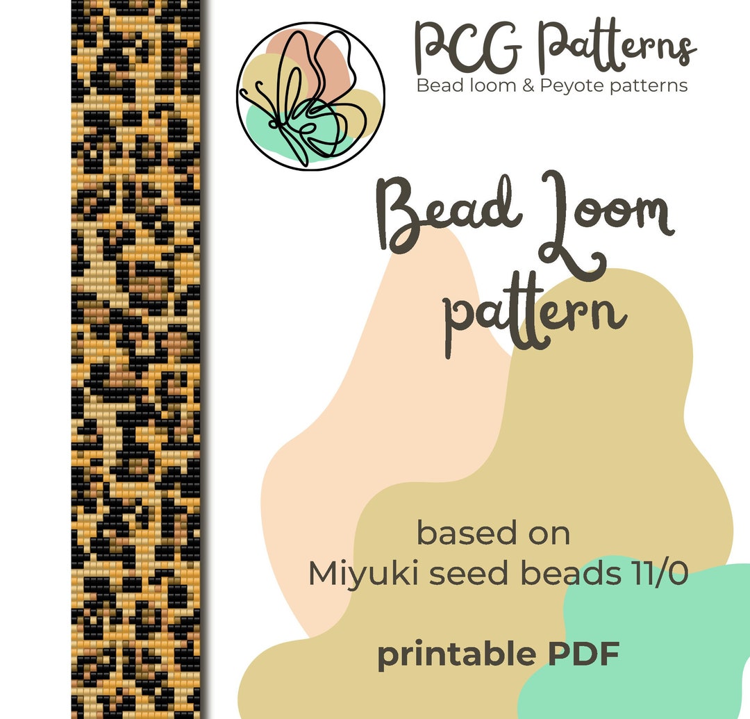 Leopard Print Bead Loom Pattern - Bead Loom Bracelet Pattern - Etsy