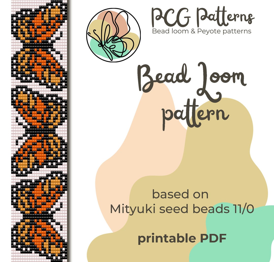 Monarch Butterfly Bead Loom Pattern - Bead Loom Bracelet Pattern - Etsy
