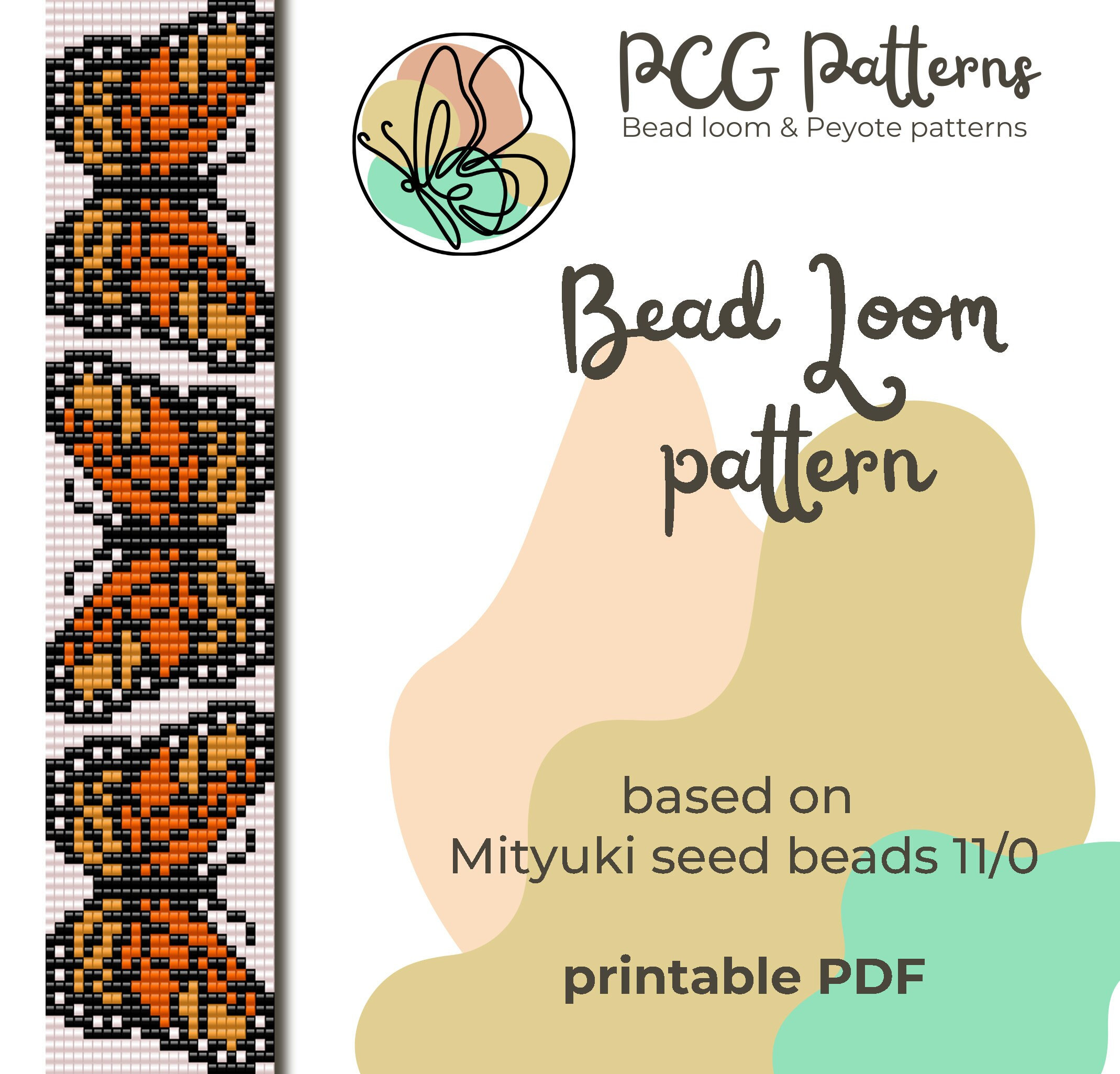 Monarch Butterfly Bead Loom Pattern Bead Loom Bracelet - Etsy