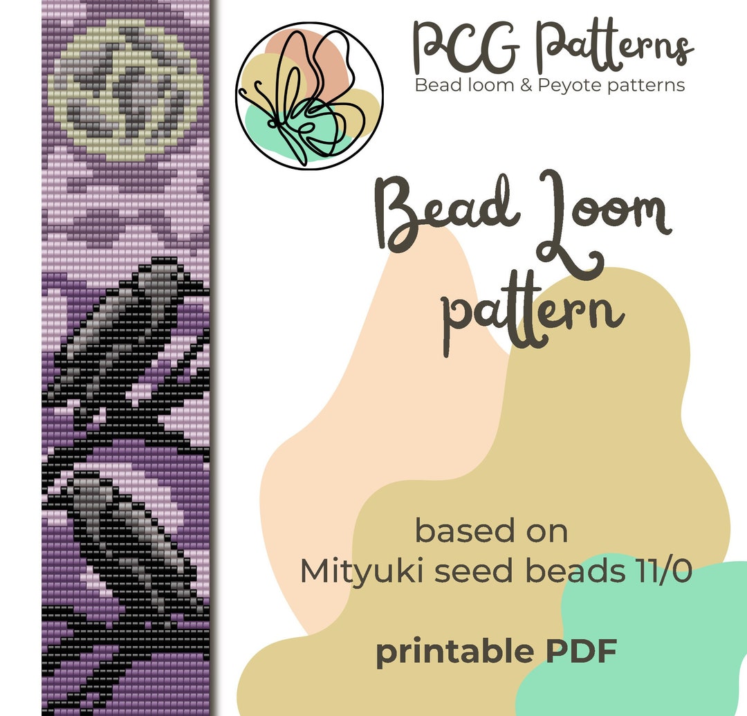 Ravens at Night Bead Loom Pattern - Bead Loom Bracelet Pattern - Etsy
