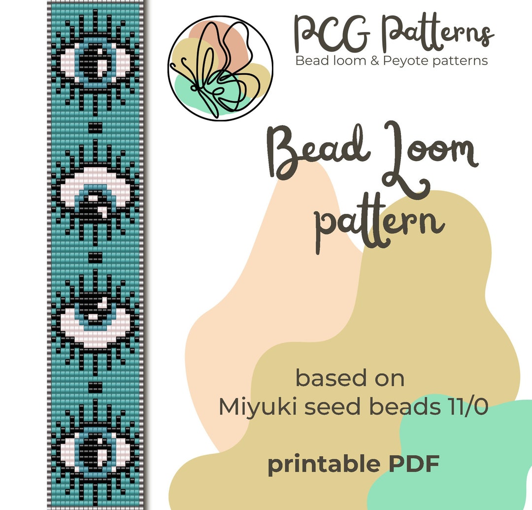 Evil Eye Bead Loom Pattern - Bead Loom Bracelet Pattern - Etsy