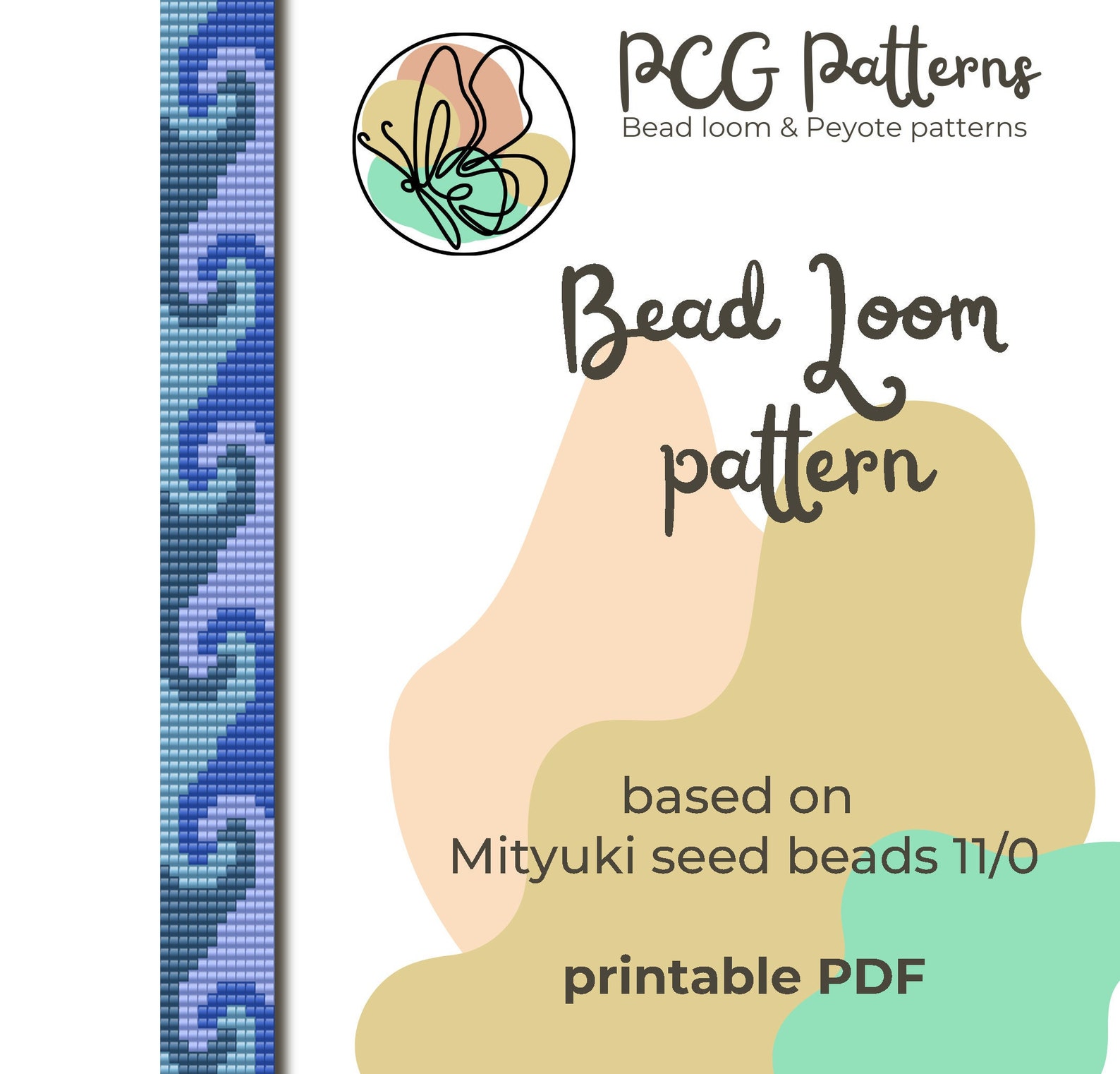 Water Ornament Bead Loom Pattern Bead Loom Bracelet Pattern - Etsy