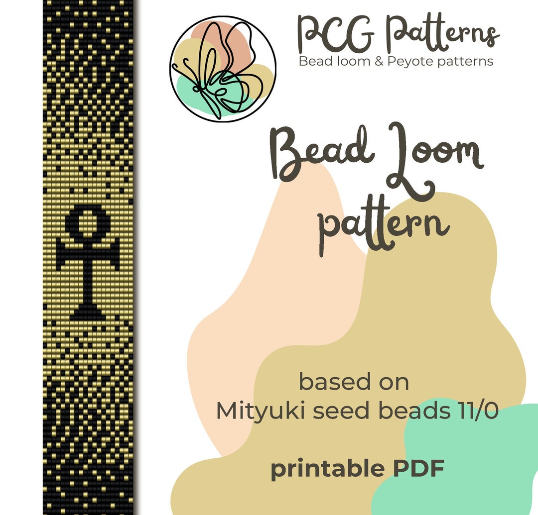 Golden Ankh Bead Loom Pattern - Bead Loom Bracelet Pattern - Etsy
