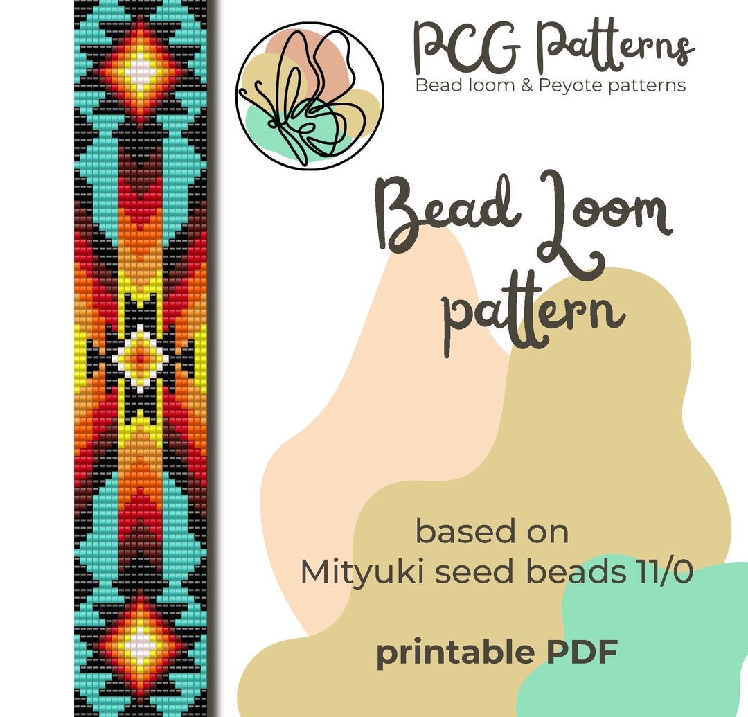 Native Inspired Bead Loom Pattern - Happiness Loom Bracelet Pattern - Etsy