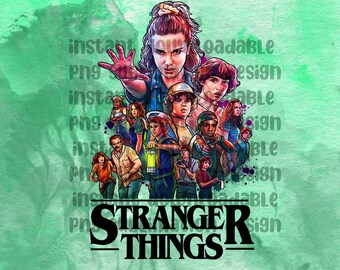 Craft Supplies & Tools Hand drawn Stranger Things Sublimation Design ...