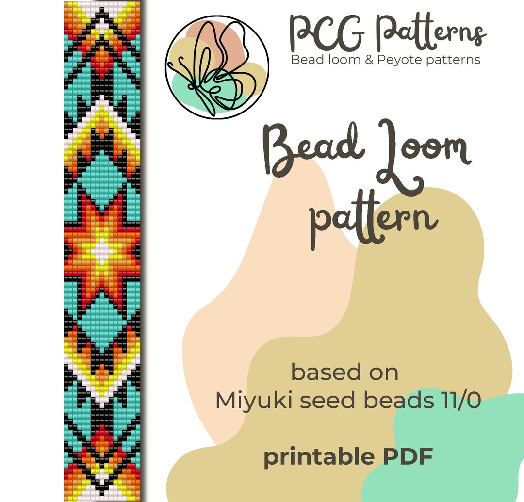 Native Inspired Bead Loom Pattern - Morning Star Bead Loom Bracelet ...