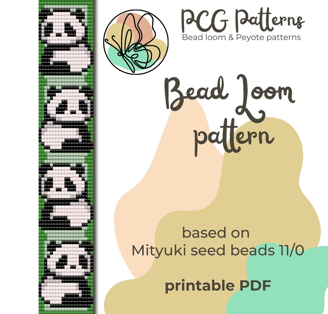 Panda Bead Loom Bracelet Pattern – DIY Seed Beads (PDF Pattern) - Etsy