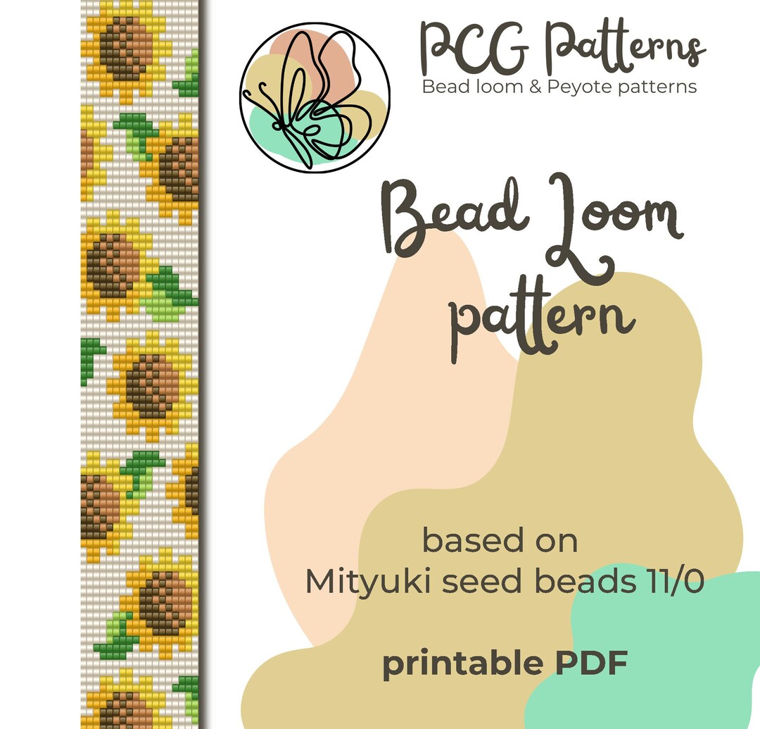 Small Sunflowers Bead Loom Pattern - Bead Loom Bracelet Pattern - Etsy