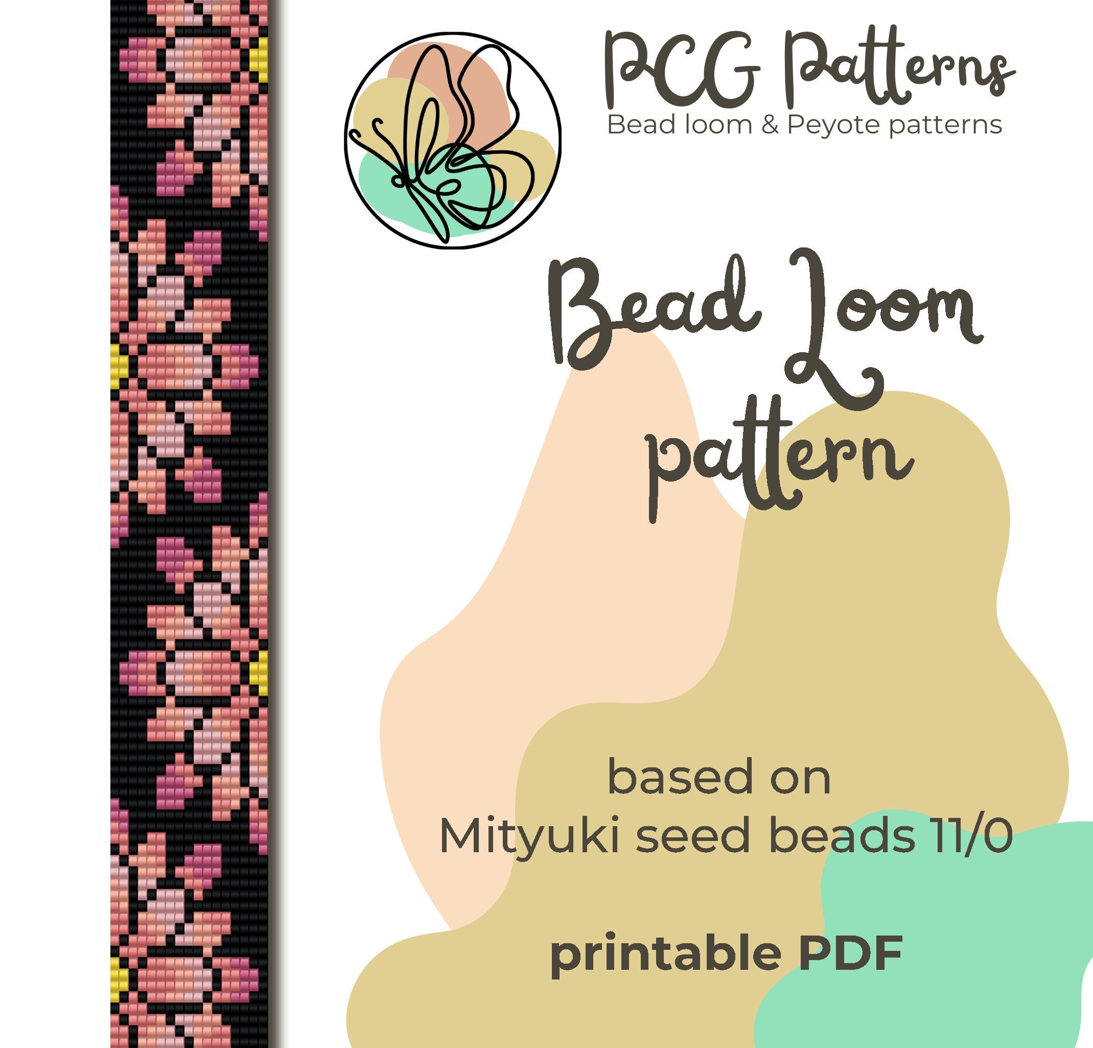 Flower Bead Loom Bracelet Pattern – DIY Seed Beads (PDF Pattern) - Etsy