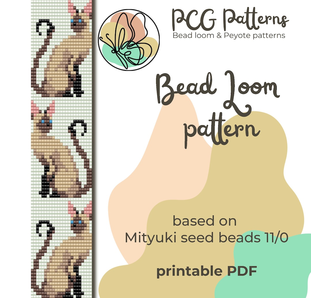 Siamese Cats Bead Loom Pattern - Bead Loom Bracelet Pattern - Etsy