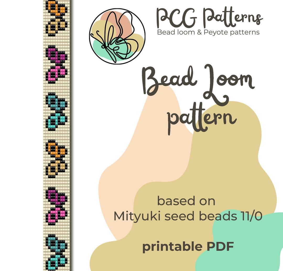 Narrow Butterflies Bead Loom Pattern - Bead Loom Bracelet Pattern - Etsy