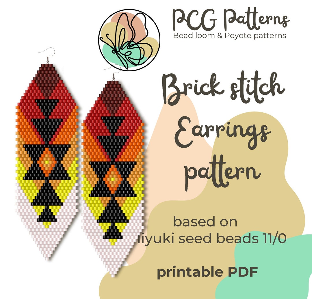 Native Pattern - the Sun Brick Stitch Earrings Pattern - PDF Instant ...