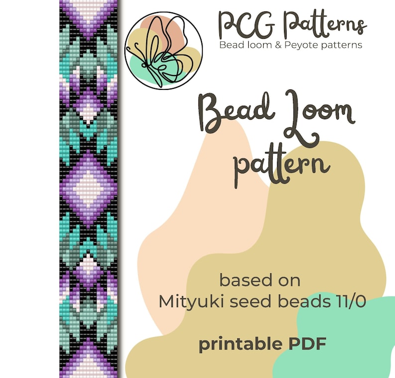 Native Inspired Bead Loom Pattern Mountain River Loom - Etsy