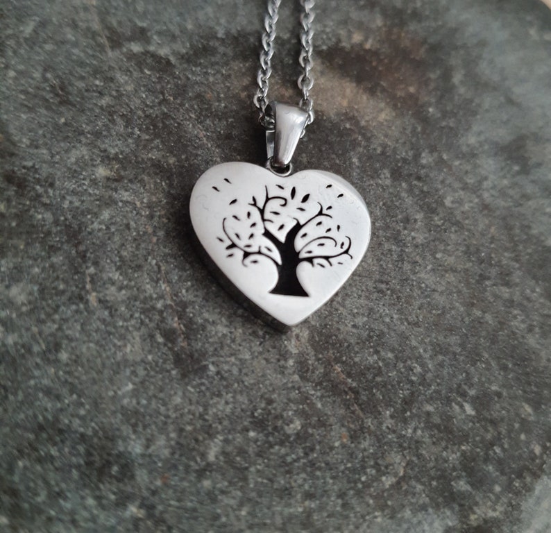 Tree of Life Heart Pendant - Etsy