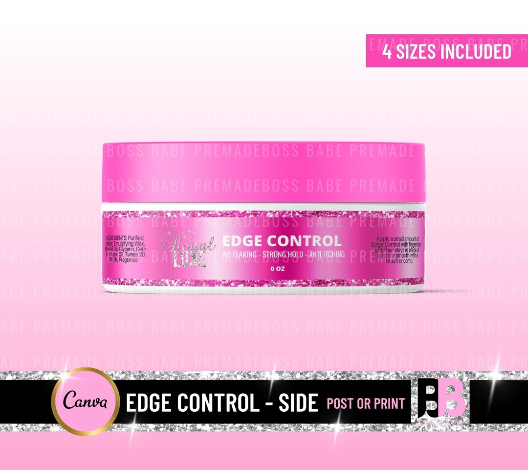 DIY EDGE CONTROL Side Label Template Edge Control Sticker - Etsy