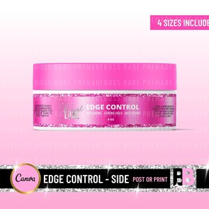 DIY EDGE CONTROL Side Label Template Edge Control Sticker - Etsy