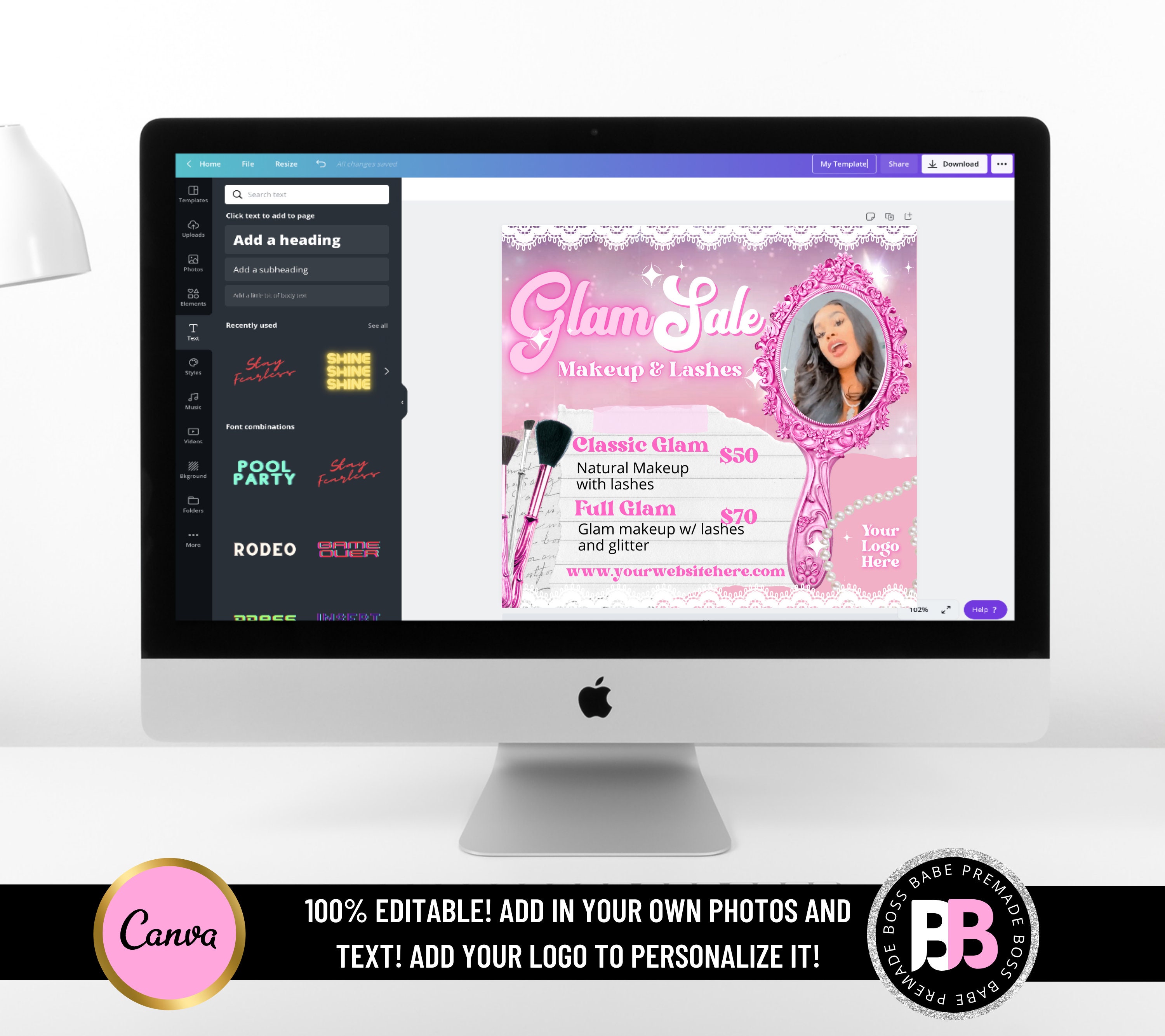 Glam Specials Flyer Makeup Artist Flyer Lash Artist Flyer - Etsy