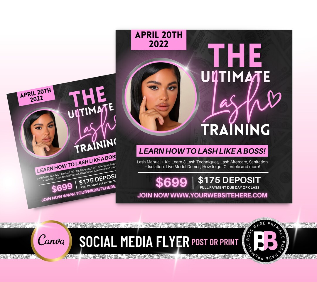 LASH TRAINING FLYER Lash Tech Esthetician Flyer Spa Flyer - Etsy