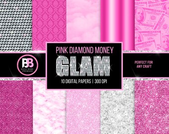 Pink Digital Papers | Etsy