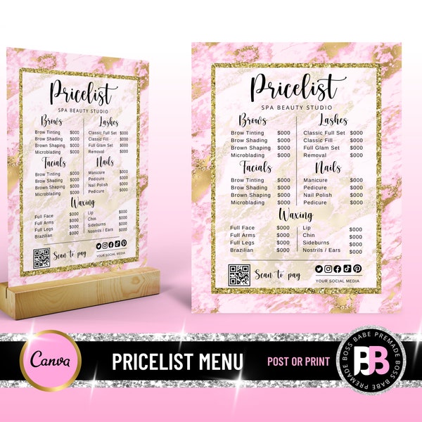 Salon Menu - Etsy