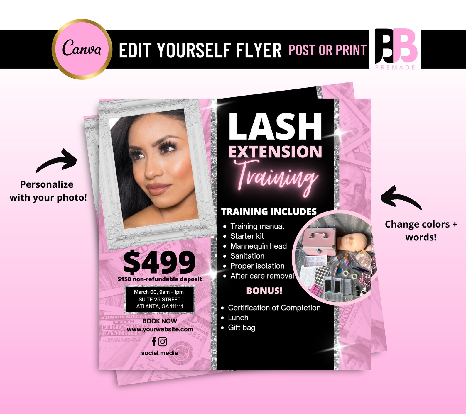 LASH TRAINING FLYER Lash Tech Esthetician Flyer Spa Flyer - Etsy Canada