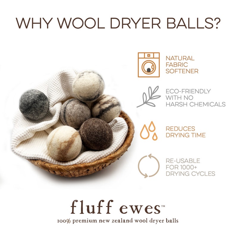 Fluff Ewes bag of Marbles Premium Dryer Balls - Etsy