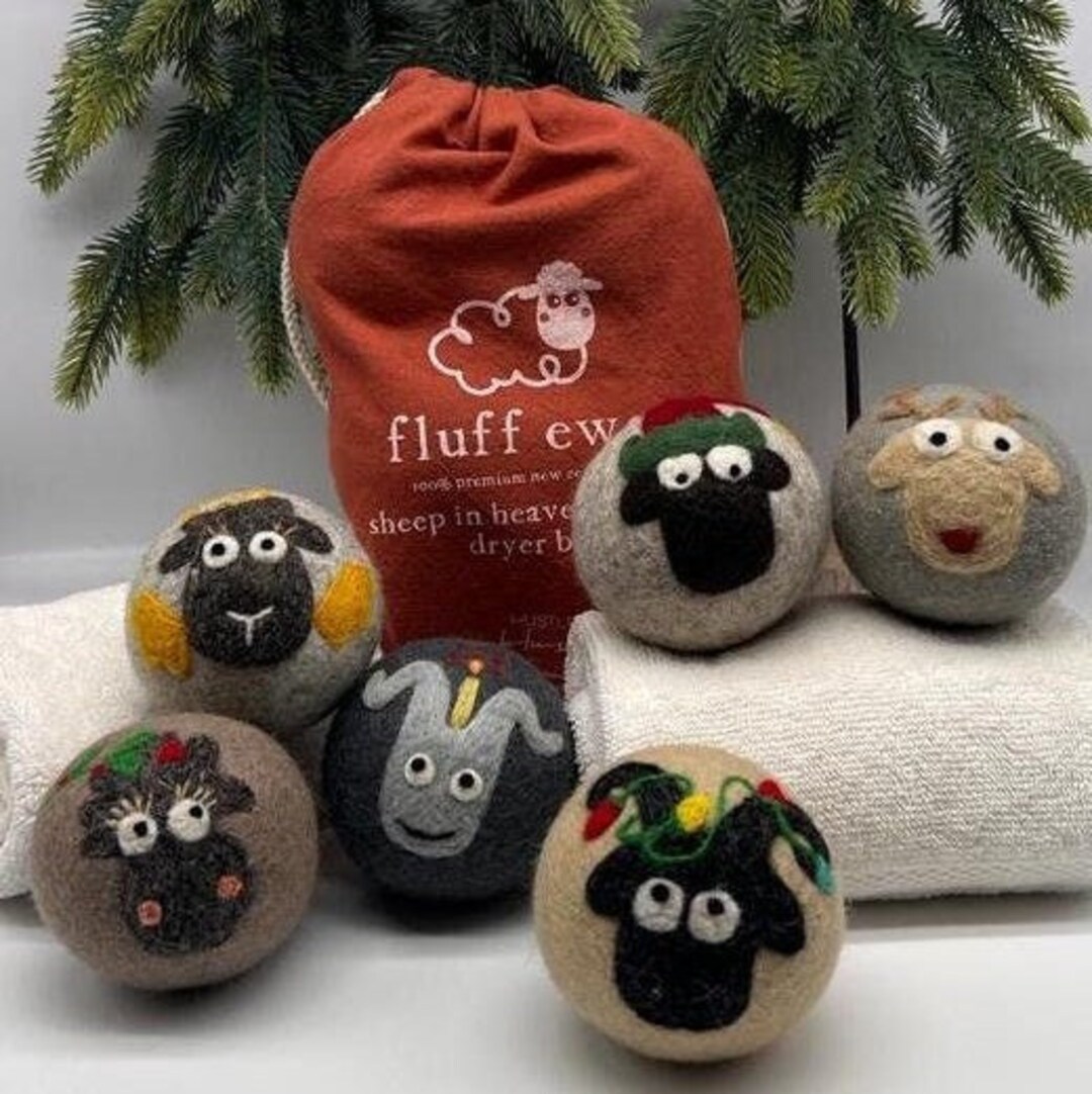 Fluff Ewes Premium XL Dryer Balls: sheep in Heavenly - Etsy