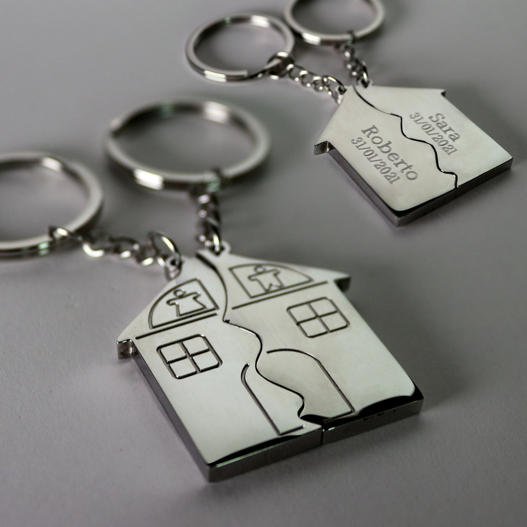 Keychain Personalized House Custom House Keychain for Couples, New ...