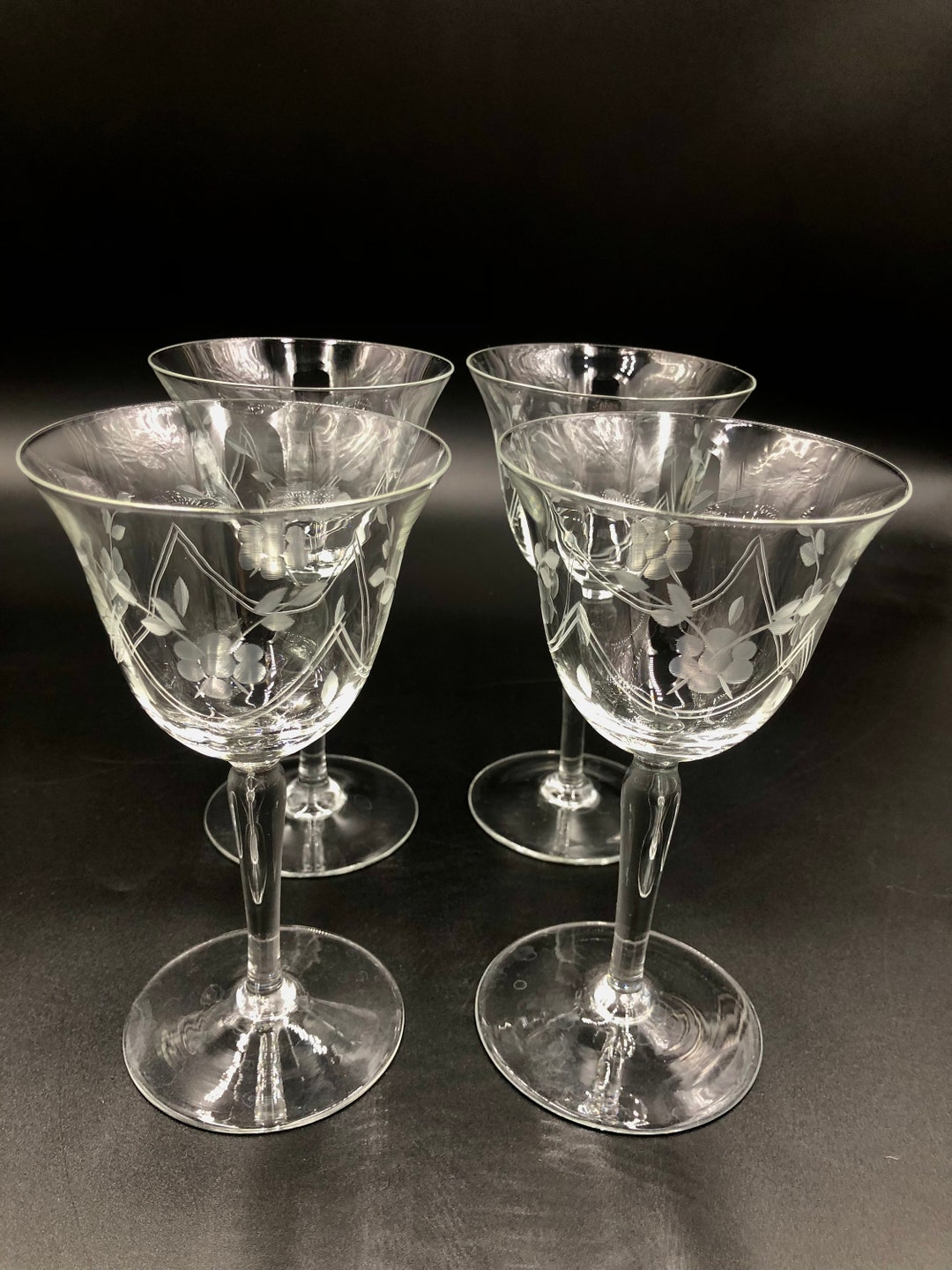 Vintage MCM Cocktail Liquor Glasses Set of Four - Etsy