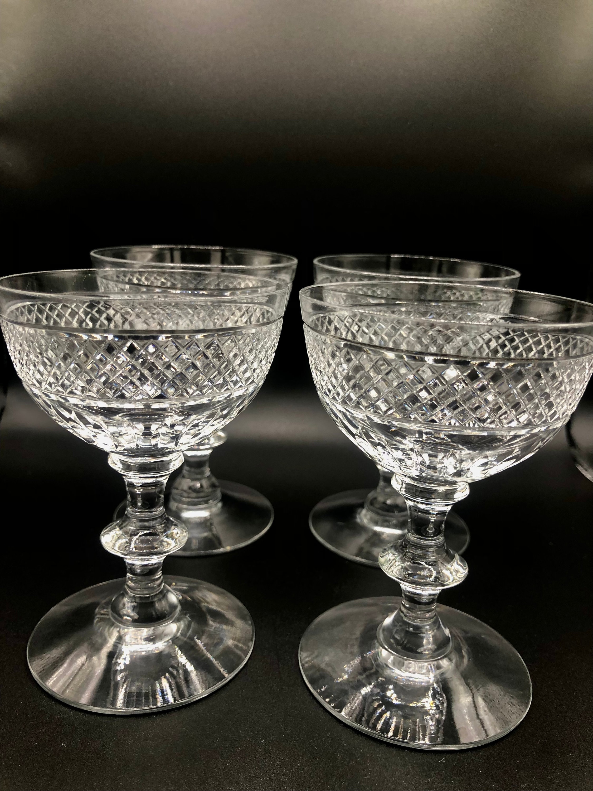 Beautiful Vintage Morgantown Crystal Liquor Cocktail Glasses Set of ...