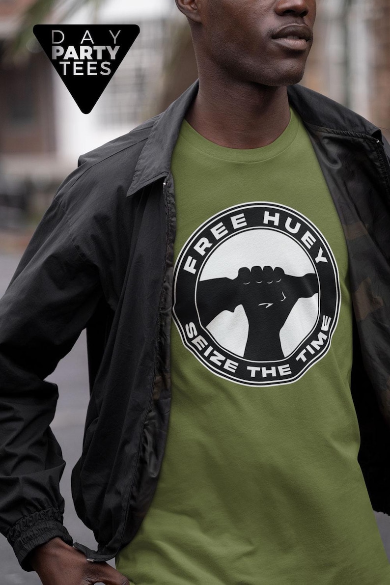 Black Panther Party T-shirt: Free Huey, Seize the Time - Etsy