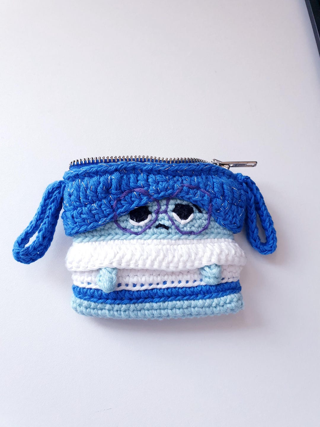 Coin Purse Sadness / Inside Out Wallet Sadness / Crochet Coin Purse - Etsy