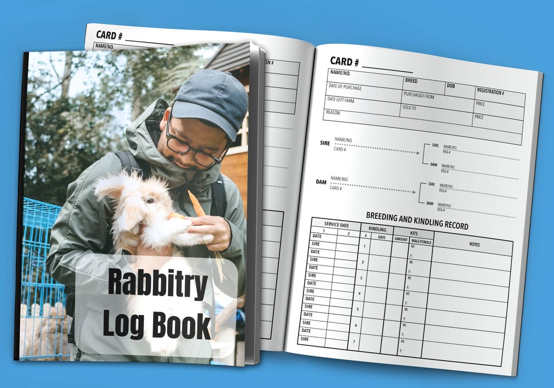 Rabbity Log Book Rabbit Breeding Sales Records Charting - Etsy