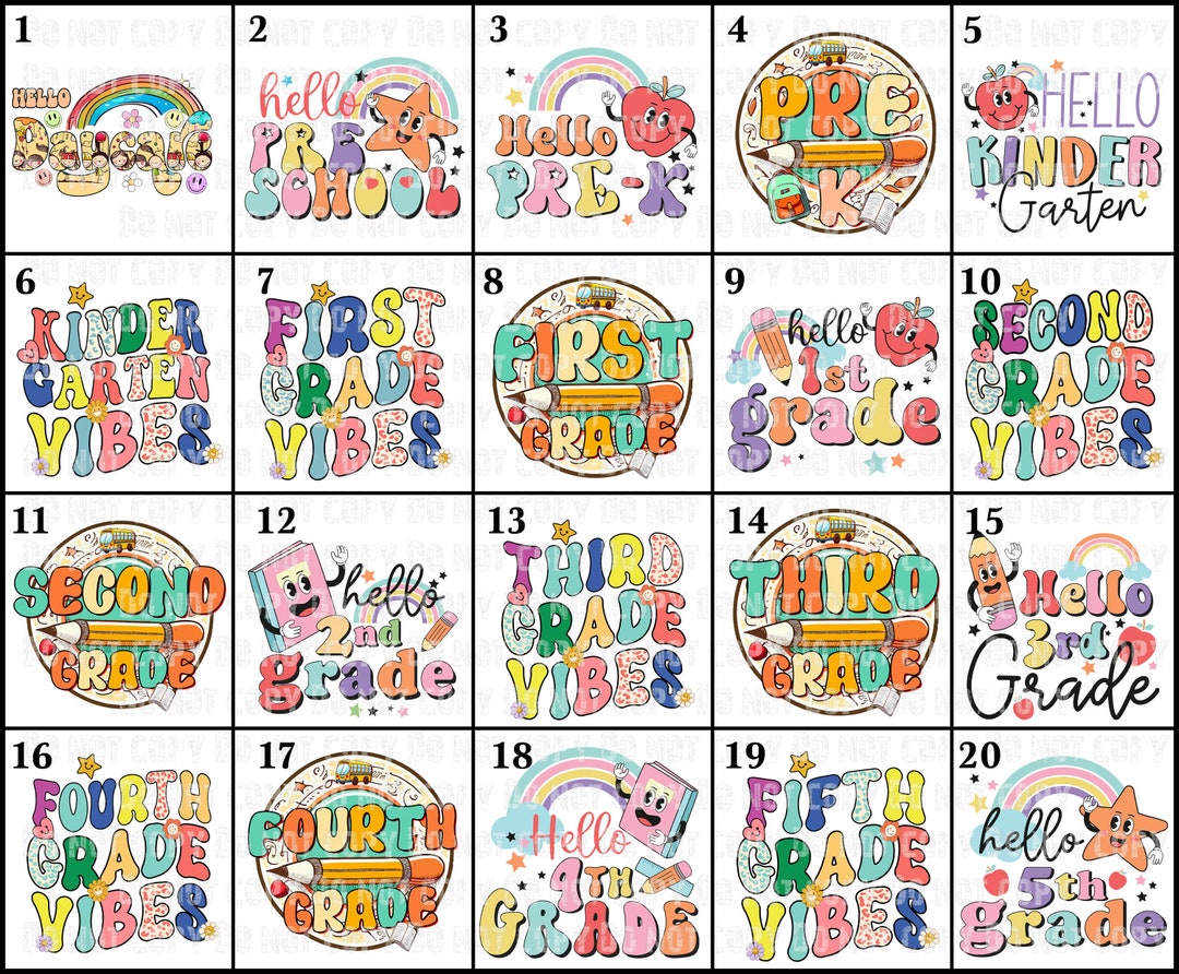 Hello Back to School Sublimation Transfers Sublimation Transfers Ready ...