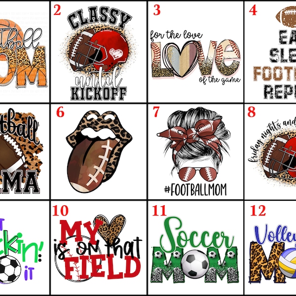 Dtf Custom Sports Transfers - Etsy