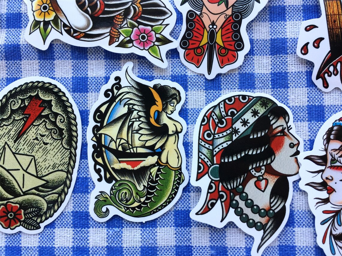 50Pcs Old School Style Vinyl Stickers PackBest Friend Gifts | Etsy