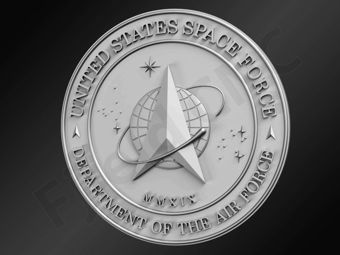United States Space Force 3D STL Model for CNC Router / Printer for Use ...