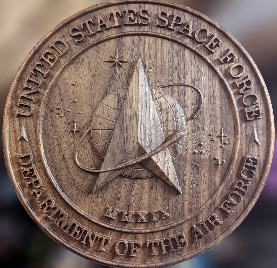 US Space Force 3D Emblem / Logo / Wall Plaque with Keyhole | Etsy
