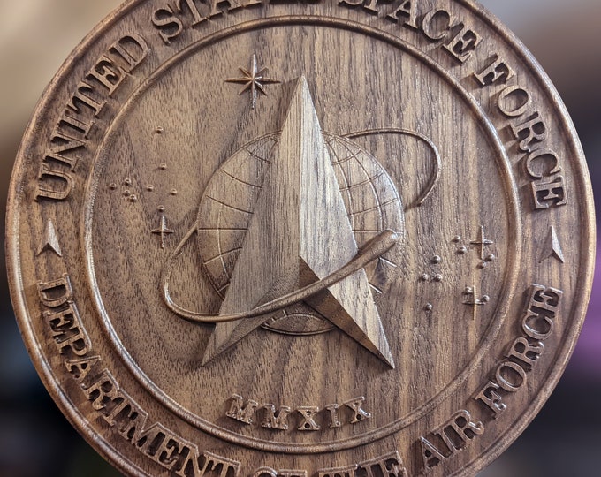 US Space Force 3D Emblem / Logo / Wall Plaque With Keyhole Mount in ...