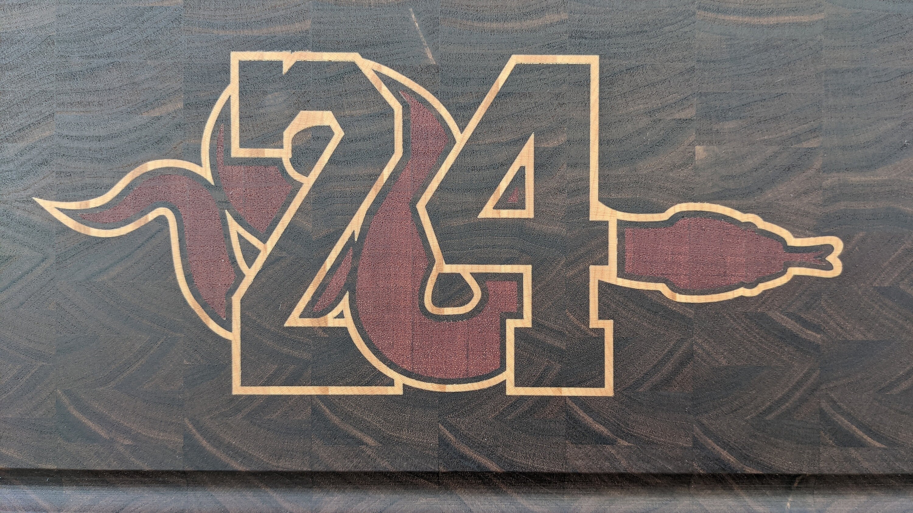 Mamba 24 End-grain Cutting Board, A Tribute to Kobe Bryant, Made From ...
