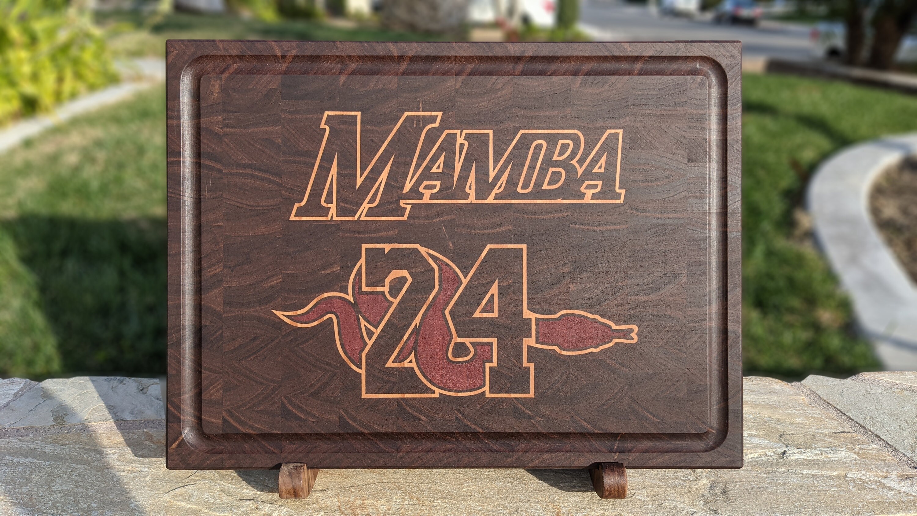 Mamba 24 End-grain Cutting Board, A Tribute to Kobe Bryant, Made From ...