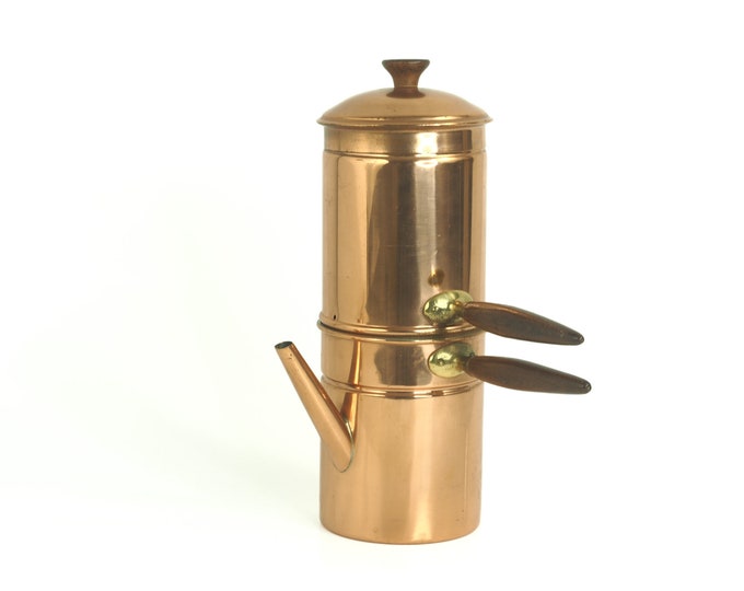Vintage Copper Stovetop Espresso Maker Made in Portugal Tagus Expresso ...