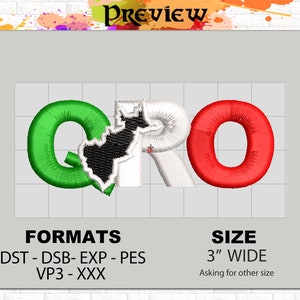 Queretaro | QRO | Mexico | Logo Embroidery Design | Digital File Only ...